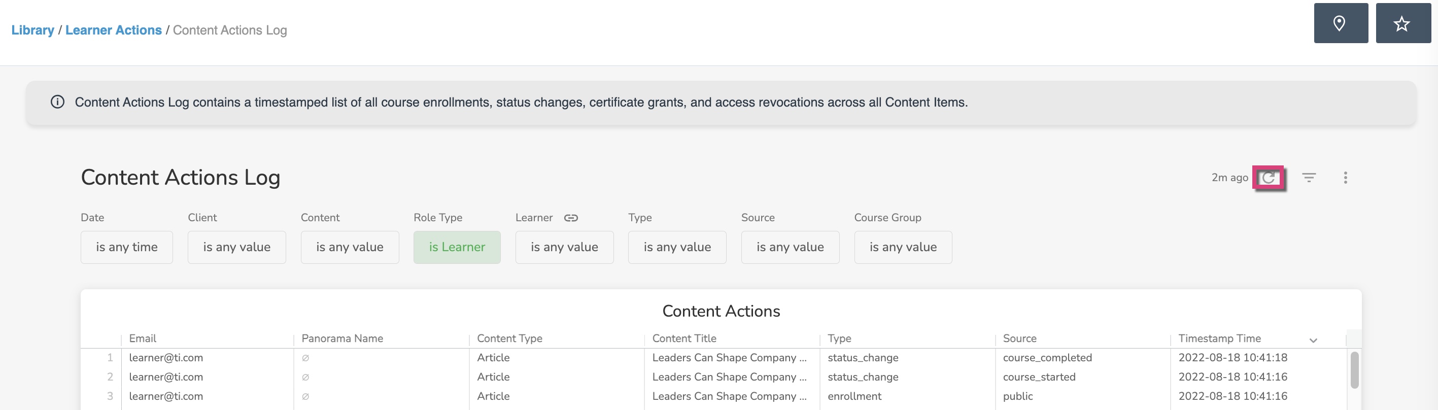 Navigating the Reports Library – Thought Industries