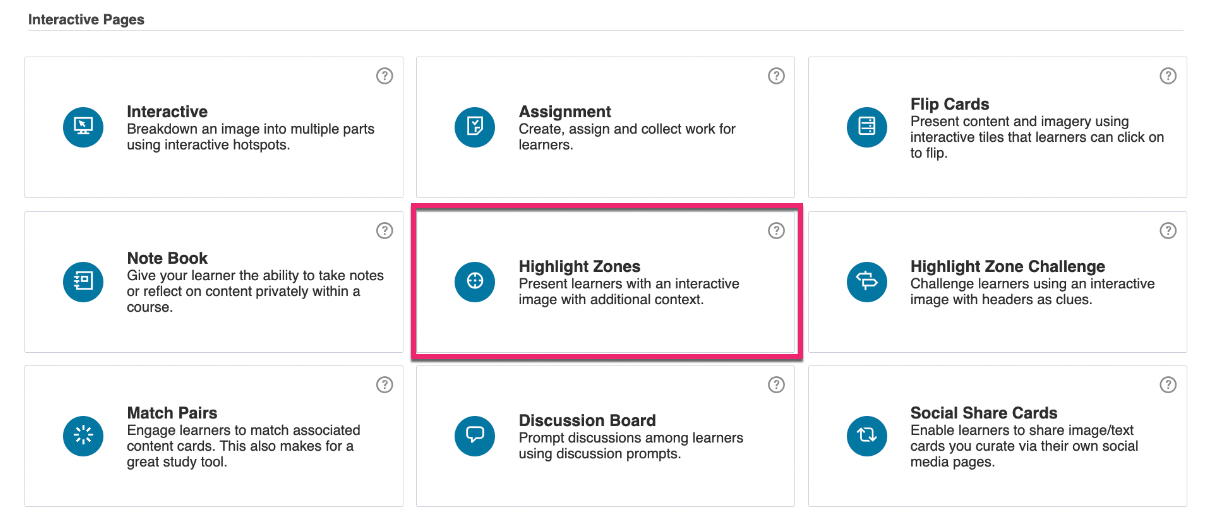 Creating a Highlight Zones Page – Thought Industries