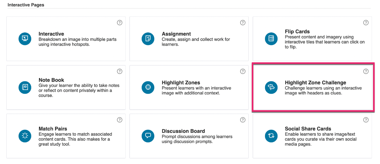 Creating a Highlight Zone Challenge Page – Thought Industries
