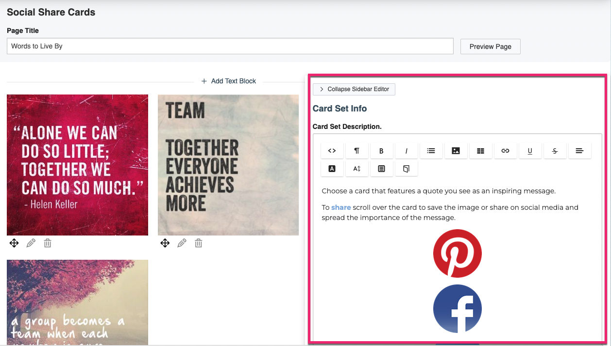 Creating a Social Share Cards Page – Thought Industries