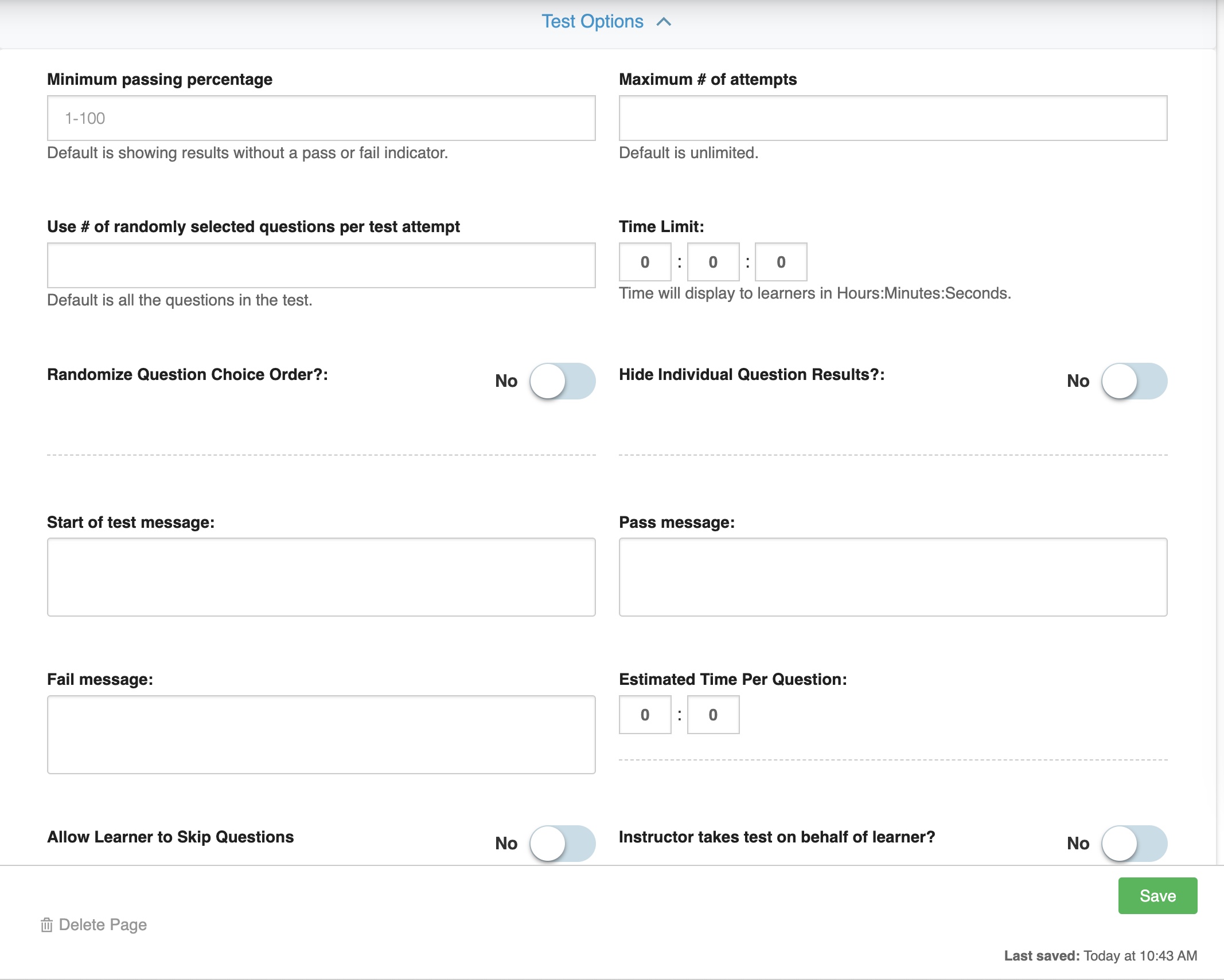 Creating a Test Page – Thought Industries