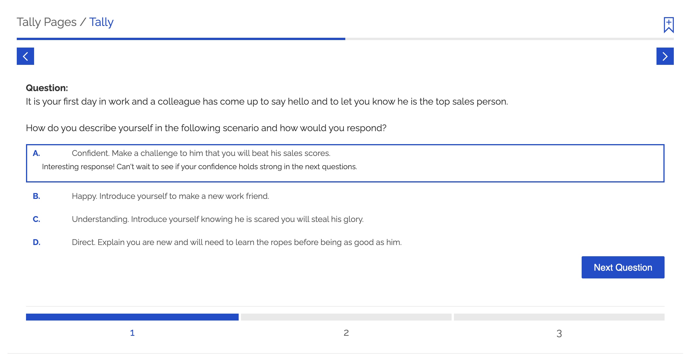 Creating a Tally Page – Thought Industries