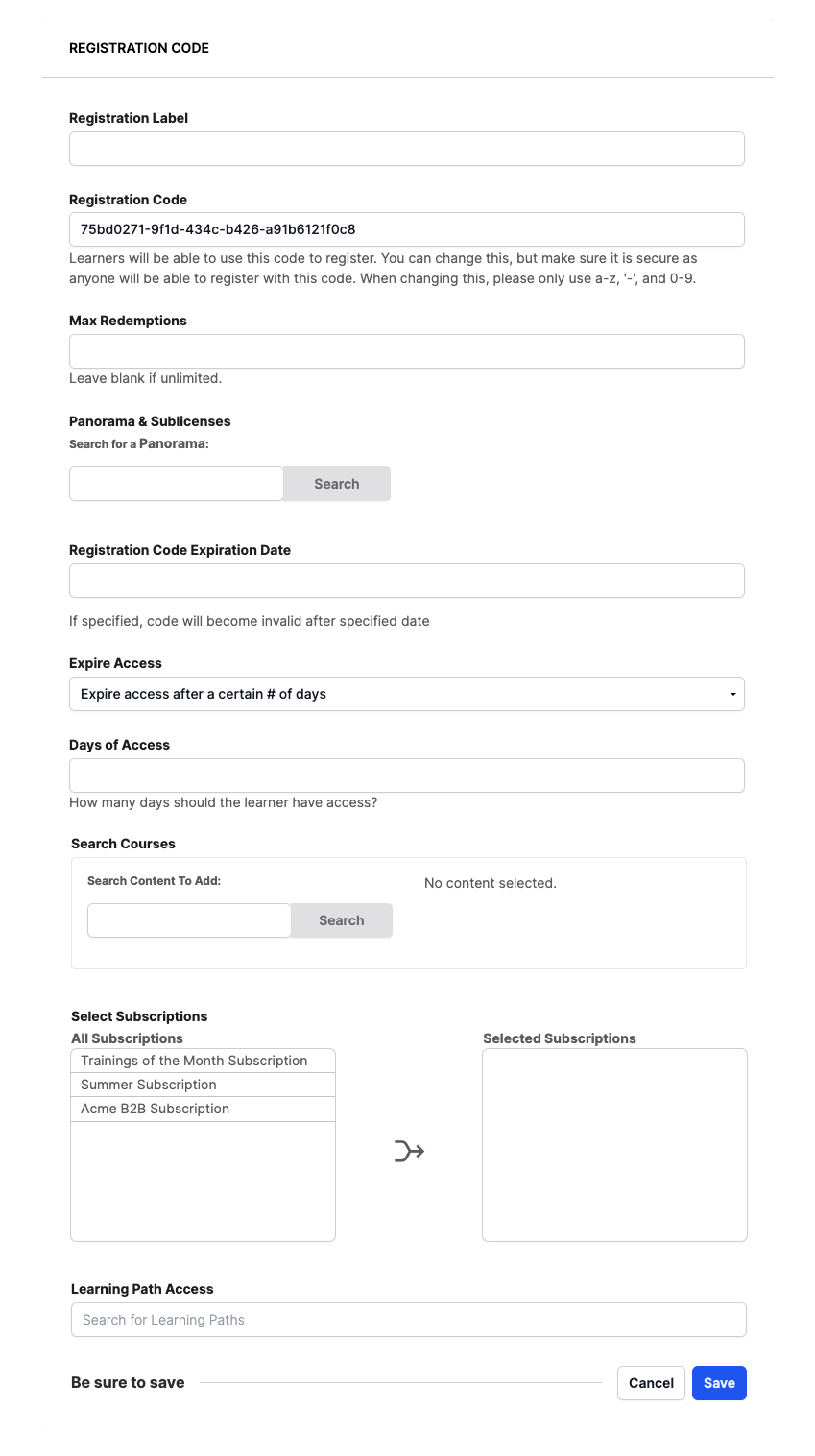 Managing Learners with Registration Codes – Thought Industries
