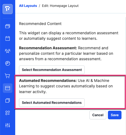 Recommendation Assessment & Engine – Thought Industries