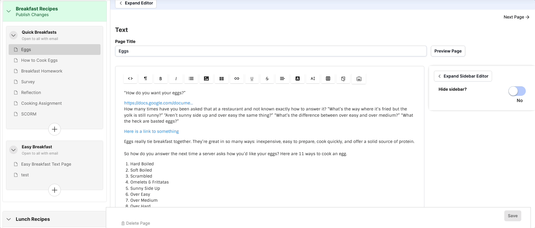 Creating a List Roll Page – Thought Industries