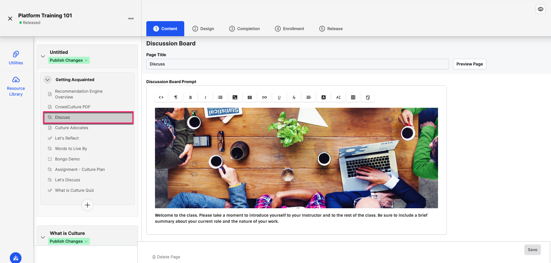 Creating a Discussion Board Page – Thought Industries