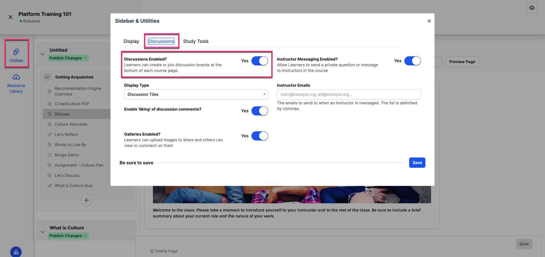 Creating a Discussion Board Page – Thought Industries