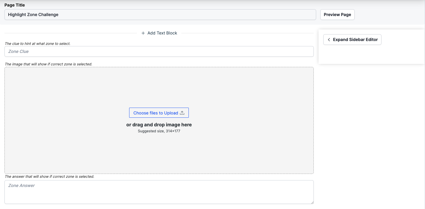 Creating a Highlight Zone Challenge Page – Thought Industries