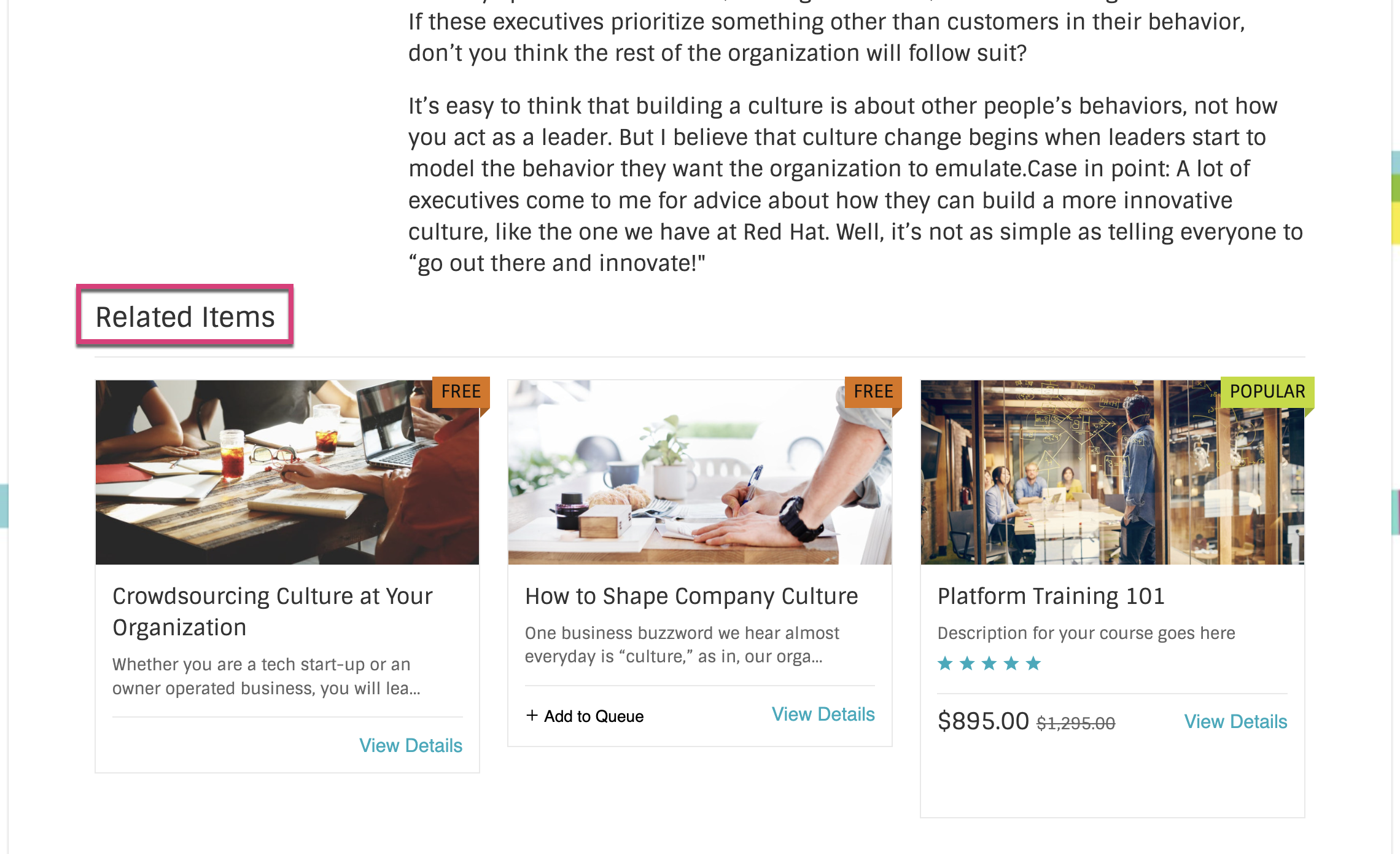 Creating Articles – Thought Industries