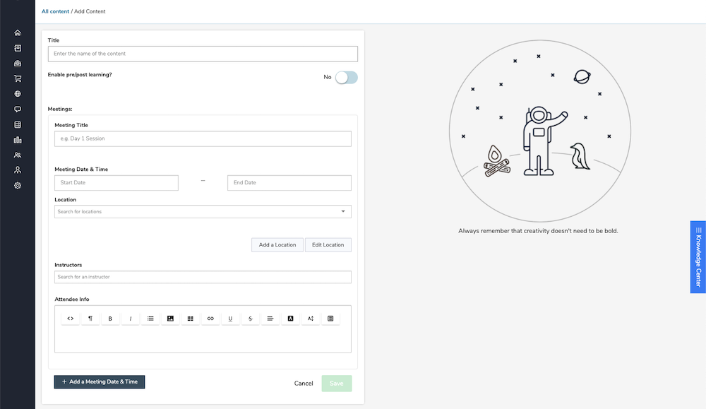 Creating an ILT Event – Thought Industries