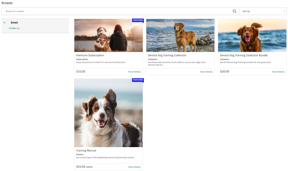Displaying eCommerce Items in the Catalog – Thought Industries