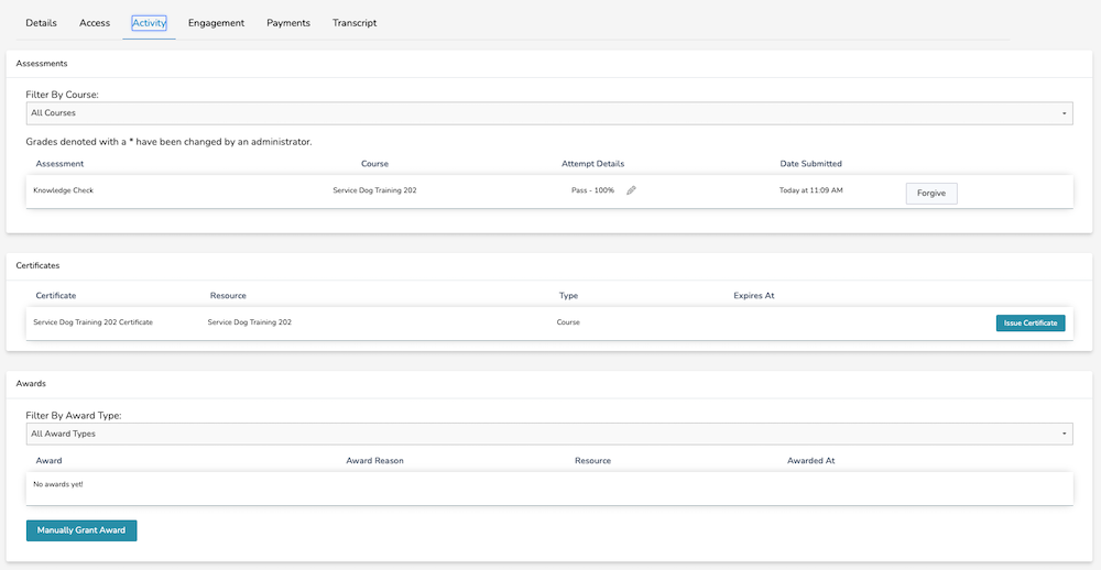Editing a User Record – Thought Industries