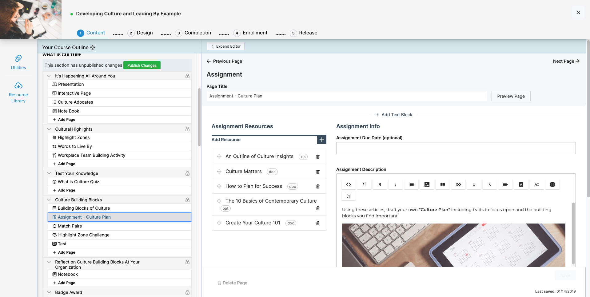 Creating an Assignment Page – Thought Industries