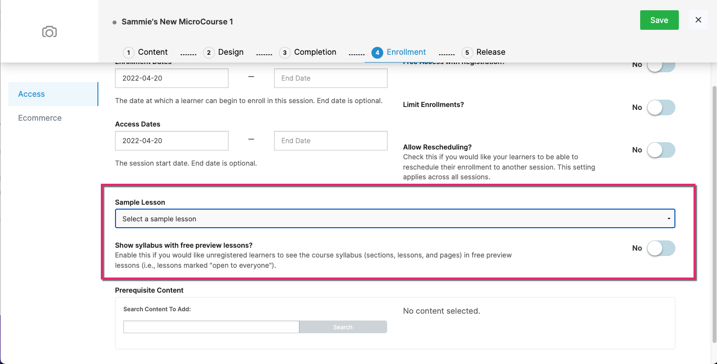 Setting Up a Free Preview Lesson – Thought Industries